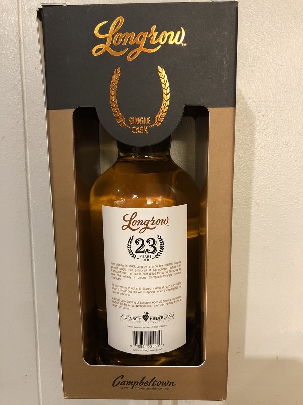Springbank Longrow old cask 23Y - Arthur & Co Slijterij Wijnhandel